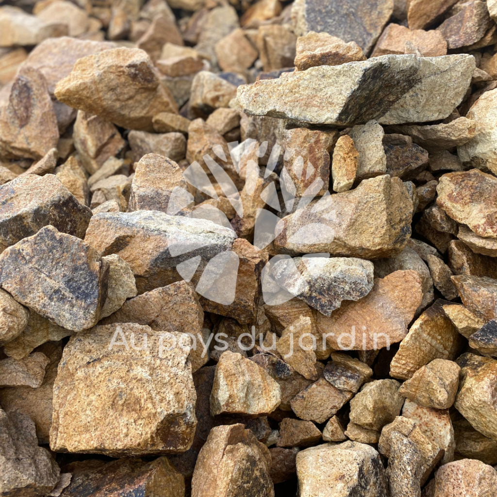 Remplissage des gabions - Au pays du jardin